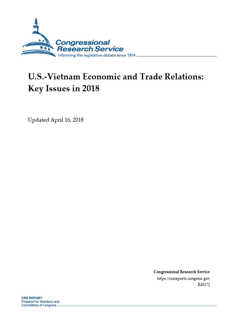 (Eng - Key Issues in 2018) U.S.-Vietnam Economic and Trade Relations ...