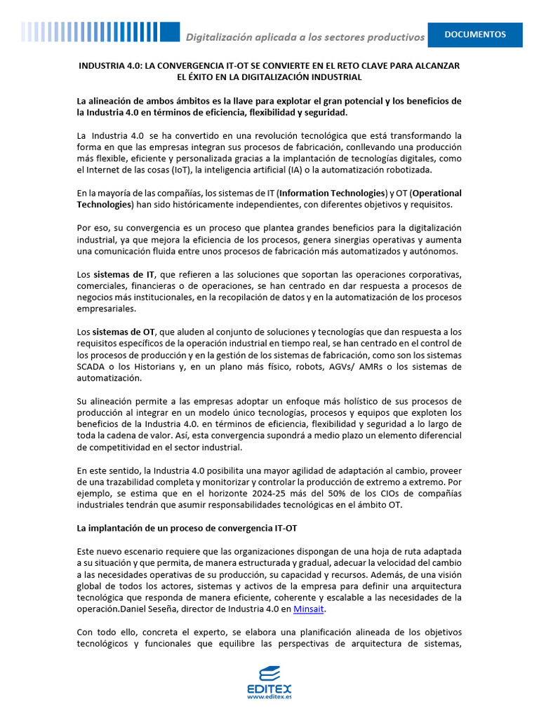 Digitalizacion GS Art p17 | PDF | Business | Internet de las Cosas