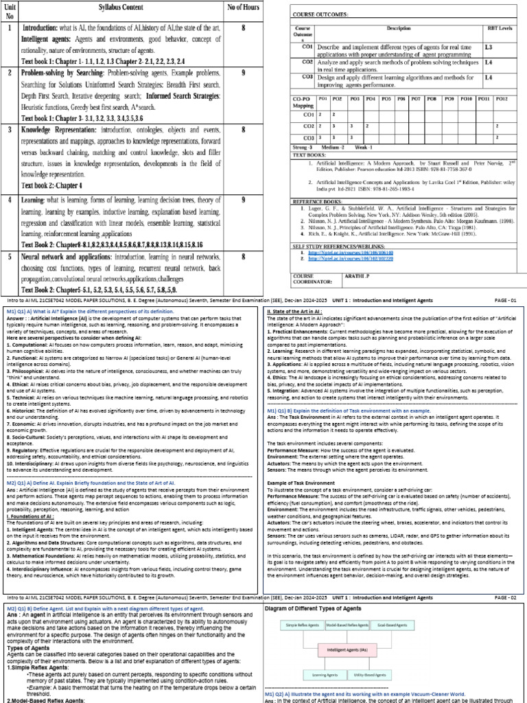 AI ML Model Papers Fully Solved | PDF | Artificial Intelligence ...