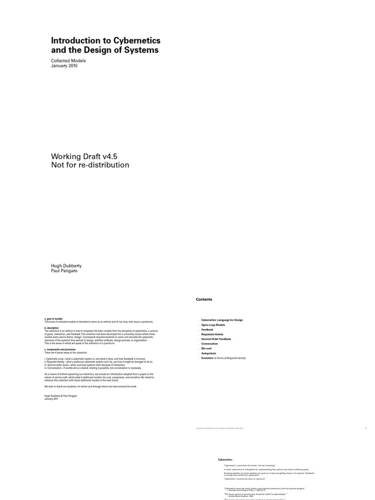 Cybernetics Book of Models v4.5 | PDF | Cybernetics | System