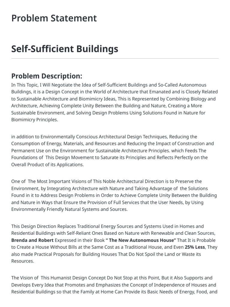 Problem Statement | PDF | Sustainability | Renewable Energy