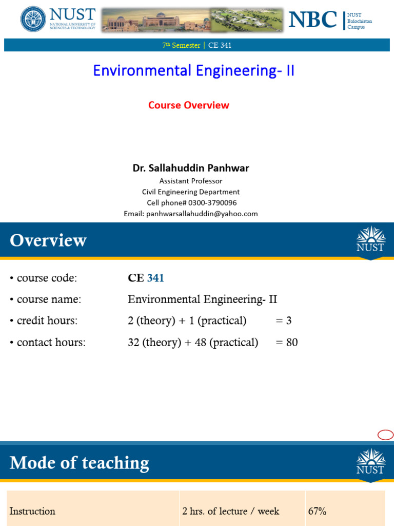 Environmental Engineering - II Lecture 0 | PDF | Sewage Treatment | Engineering