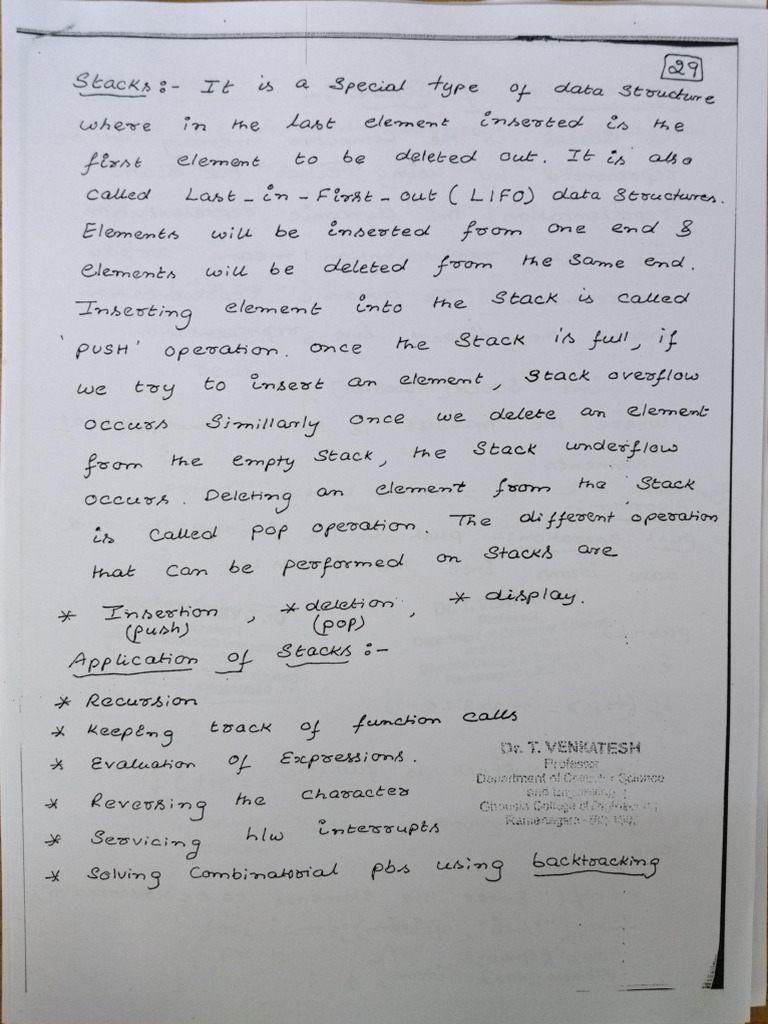 Dsa BCS304 Module 1 (Part B) | PDF