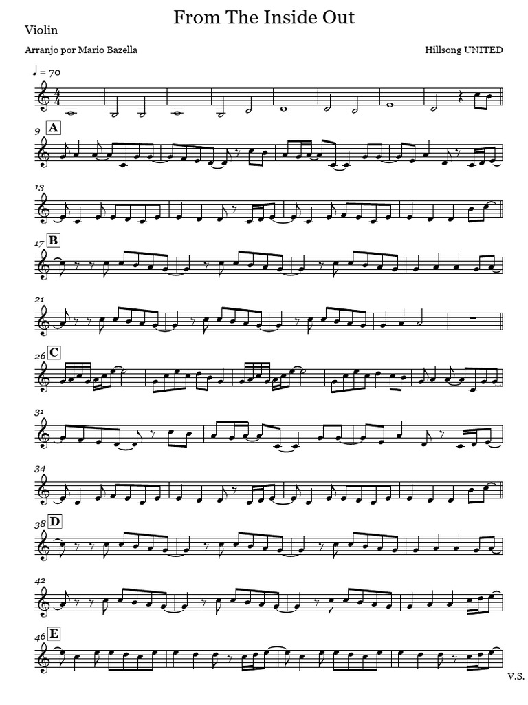 From The Inside Out - Violin | PDF