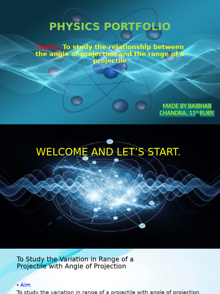 Physics Portfolio | PDF | Projectiles | Angle
