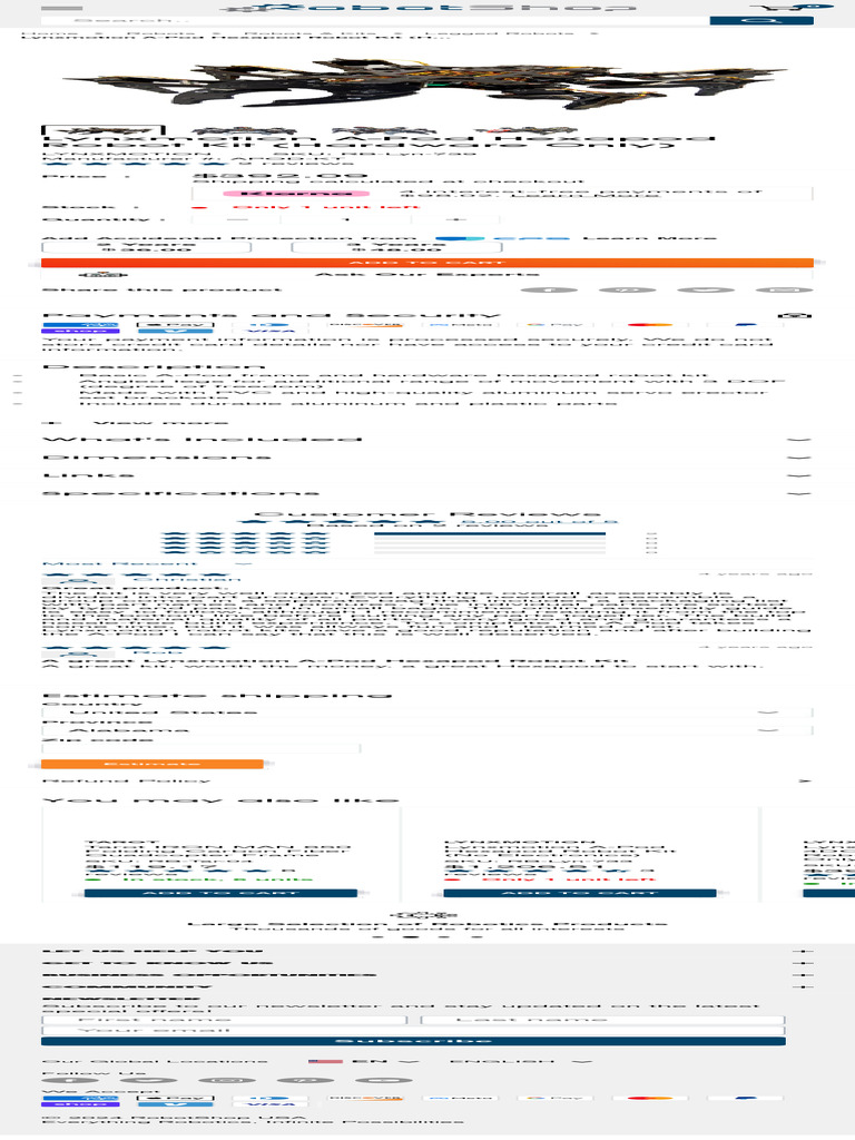 Lynxmotion a-Pod Hexapod Robot Kit (Hardware Only) - RobotShop | PDF