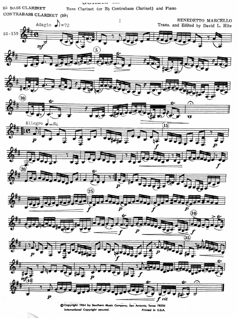 Advanced Bass Clarinet | PDF