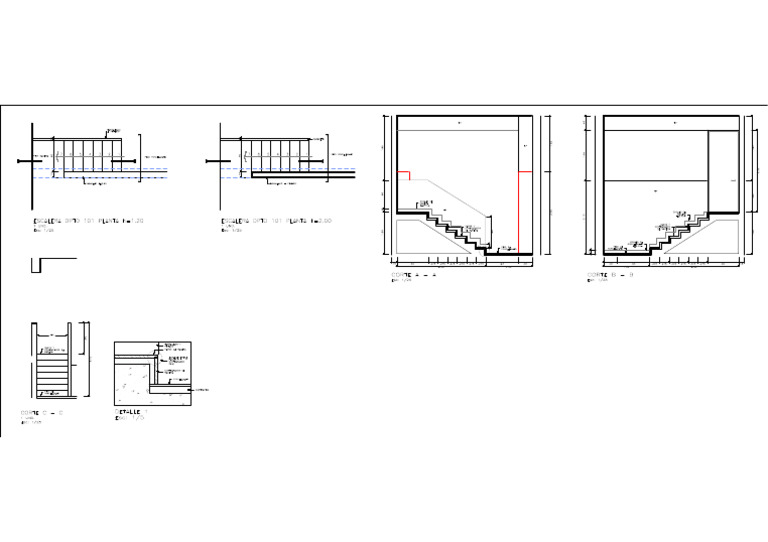 Paso y Contrapaso de Madera y Tapa en Esc - Dpto 101 | PDF