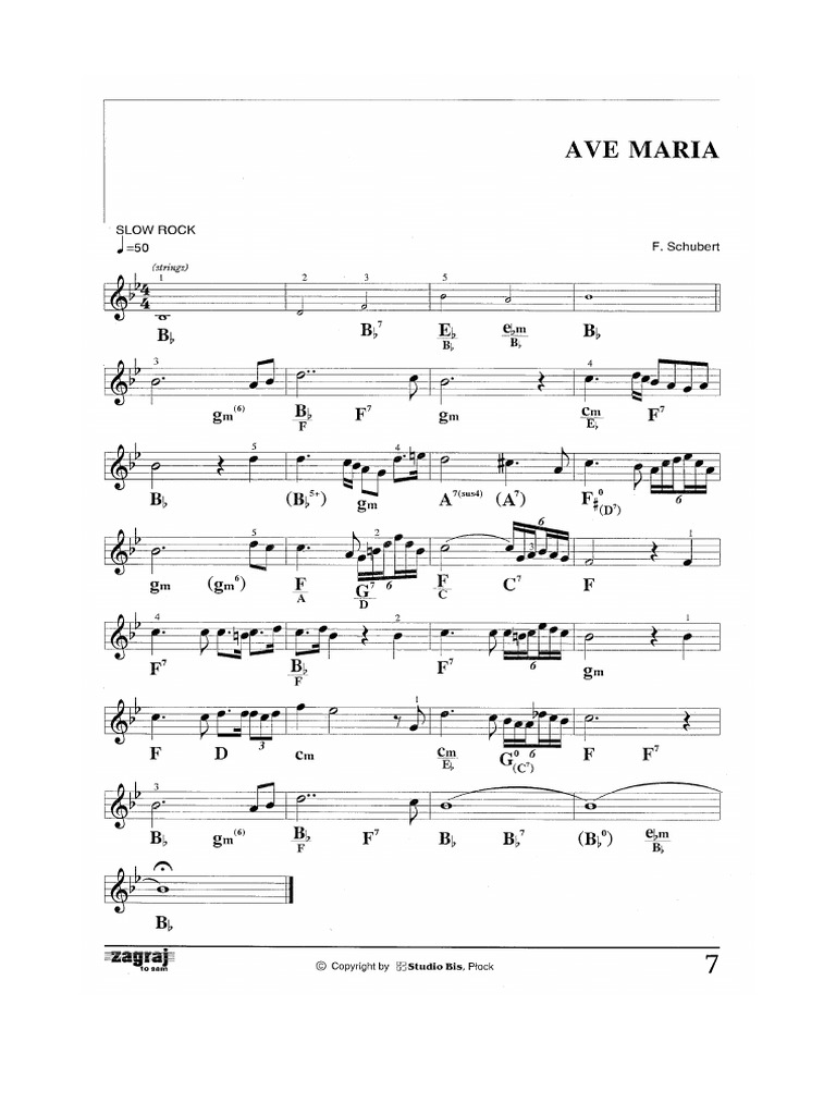 Ave Maria (F. Schubert) - Zagraj To Sam | PDF