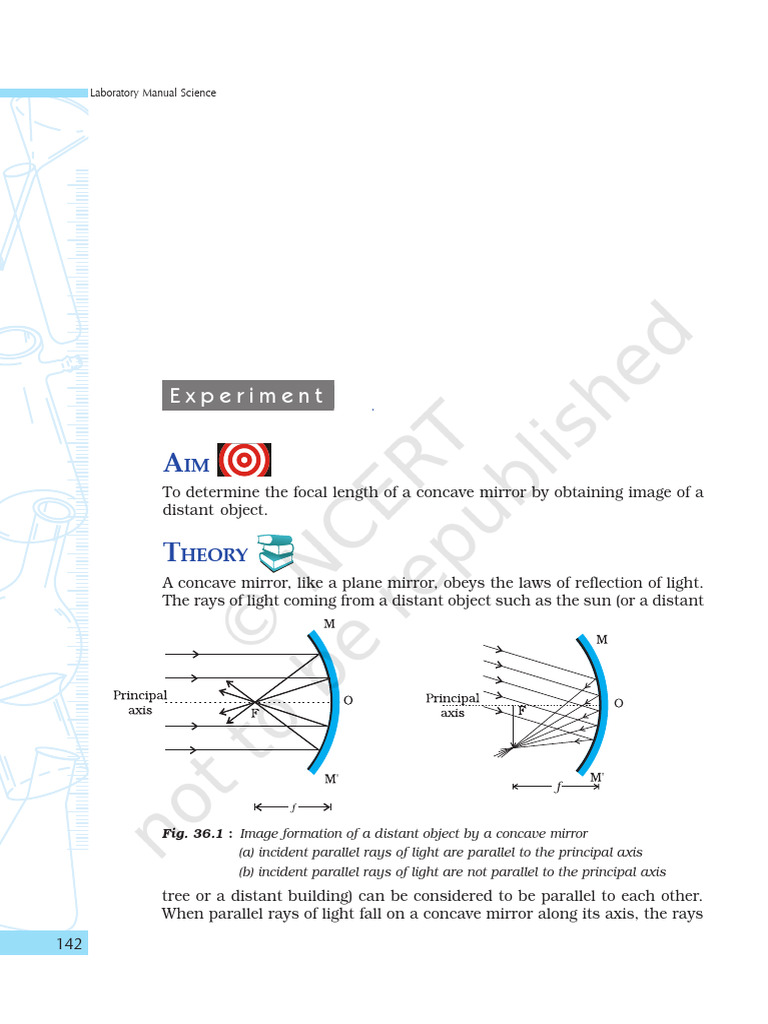 Determine Focal Length of Concave Mirror | PDF | Mirror | Electromagnetic Radiation