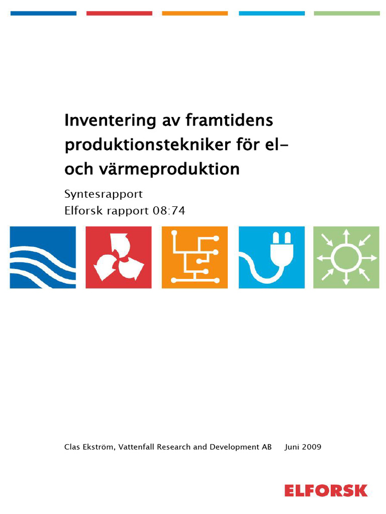 Inventering Av Framtidens Produktionstekniker För El - Och ...