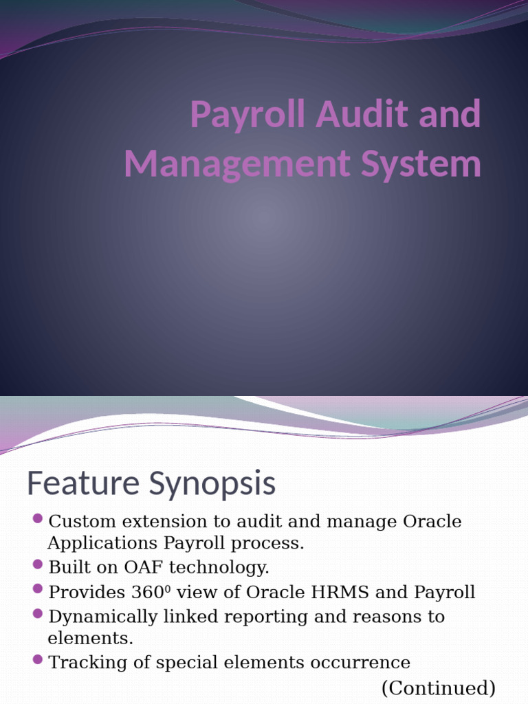 Oracle Payroll Audit System | PDF