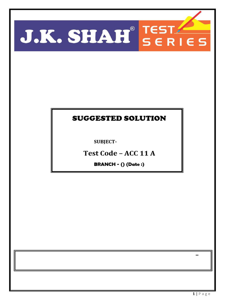 ACC 11 A Answer | PDF | Dividend | Expense