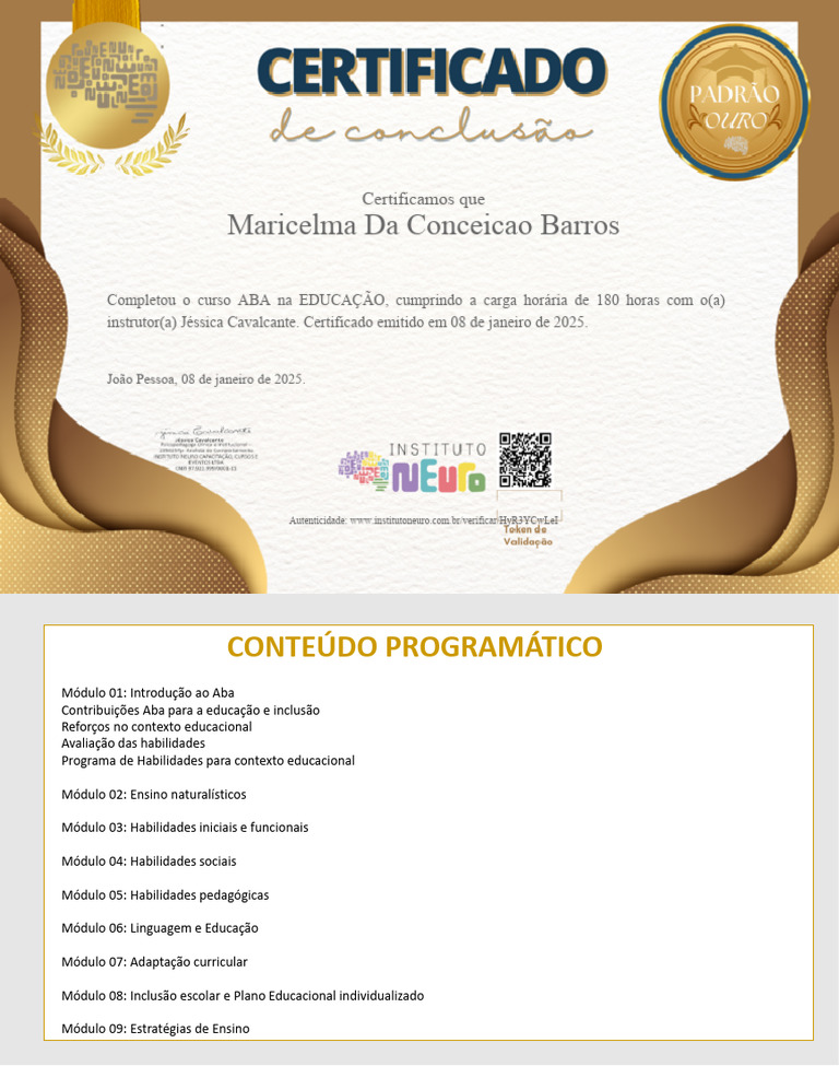 ABA Certificado | PDF