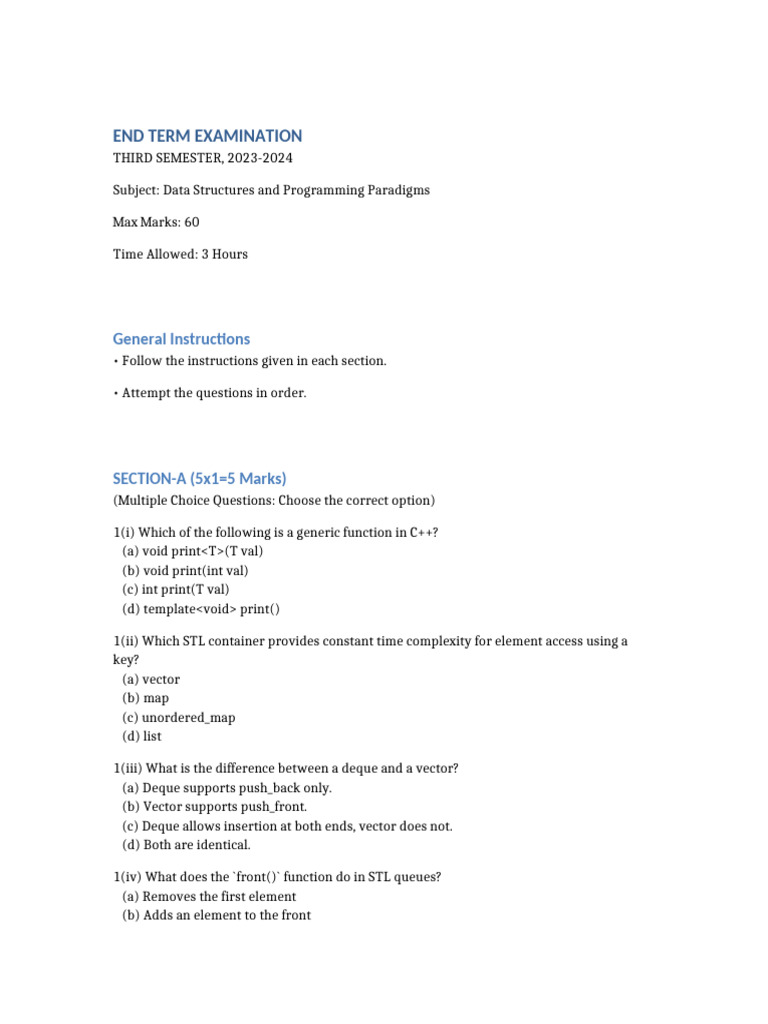 Updated End Term Examination | PDF | Software Engineering | Computing