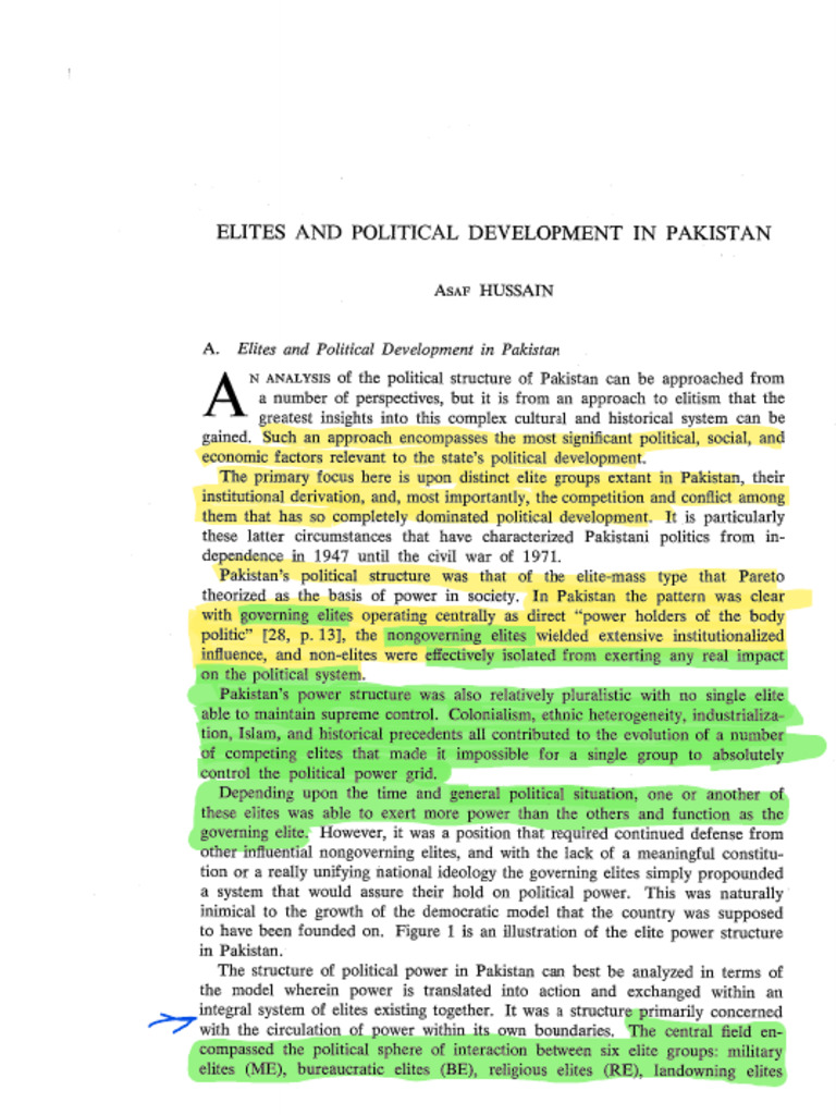 Elites and Political Development in Pakistan by As 230920 202059 | PDF ...