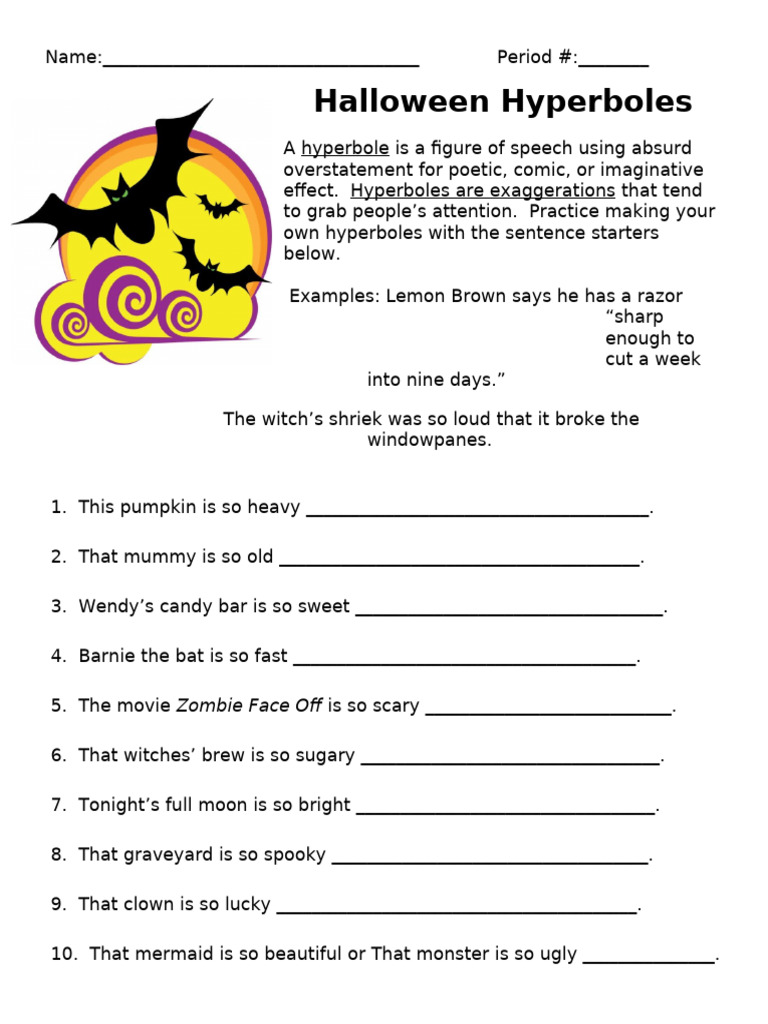 Halloween Hyperboles | PDF