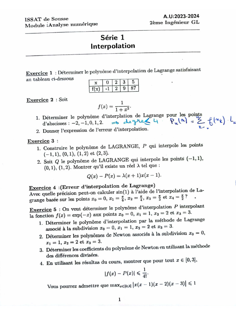 TD 1 Analyse + Correction | PDF