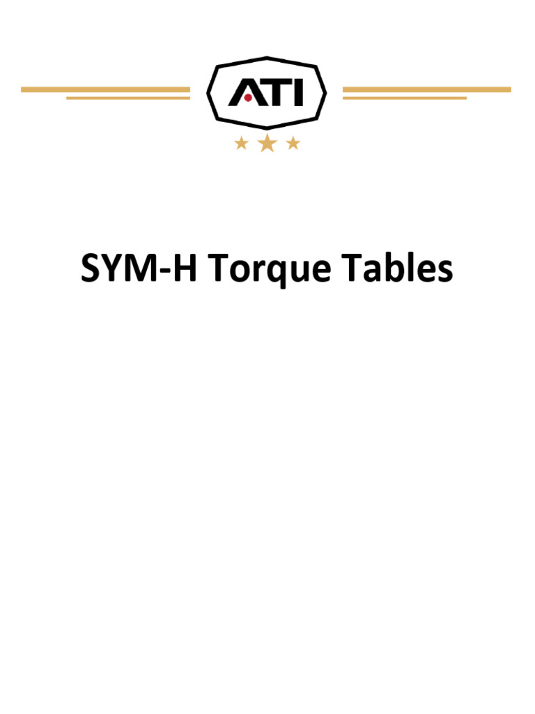 ATI-SYM-H-Torque-Tables | PDF | Valve | Mechanical Engineering