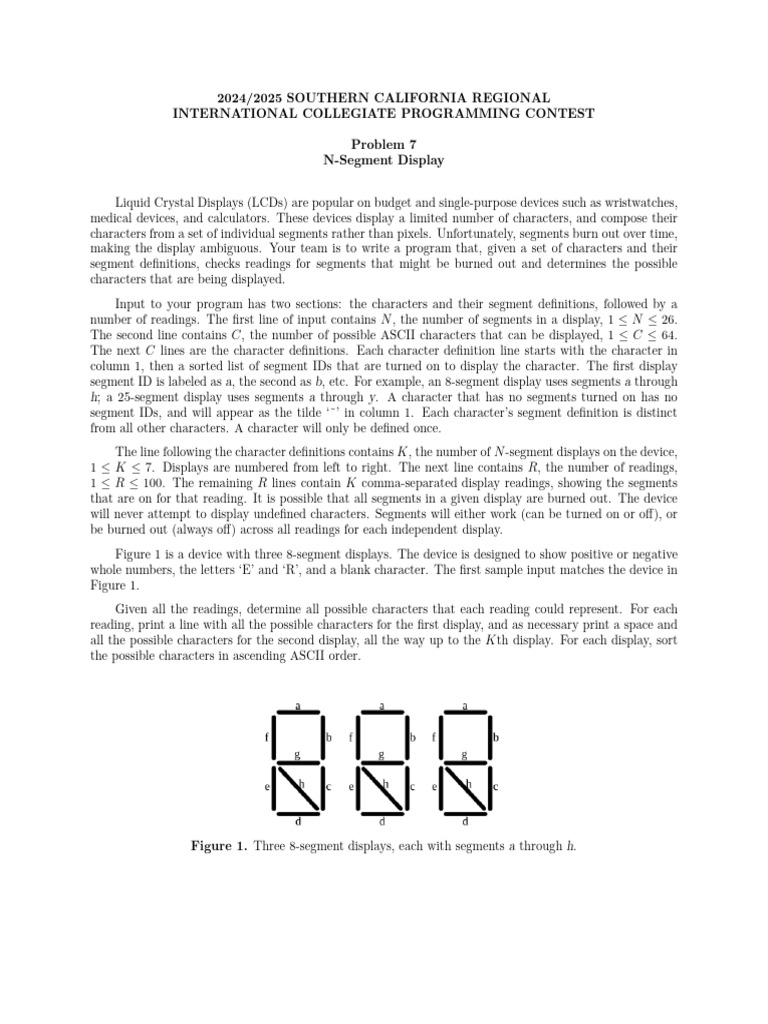 Prob N Segment Display | PDF | Computer Engineering | Computing