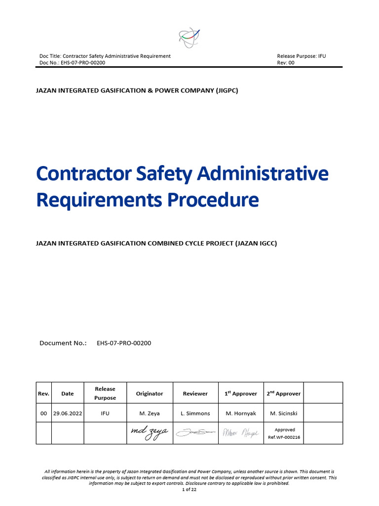 Contractor Safety Requirements Guide | PDF | Travel Visa | Personal Protective Equipment