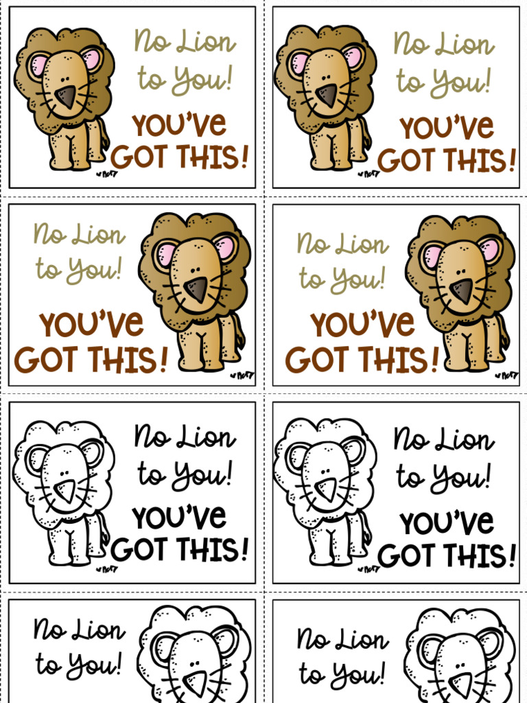 You've Got This! You've Got This!: No Lion To You! No Lion To You! | PDF