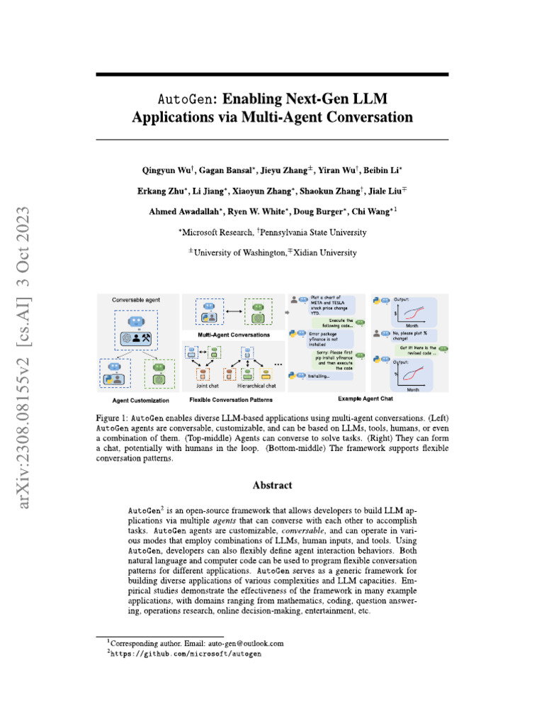 Research Details AutoGen | PDF