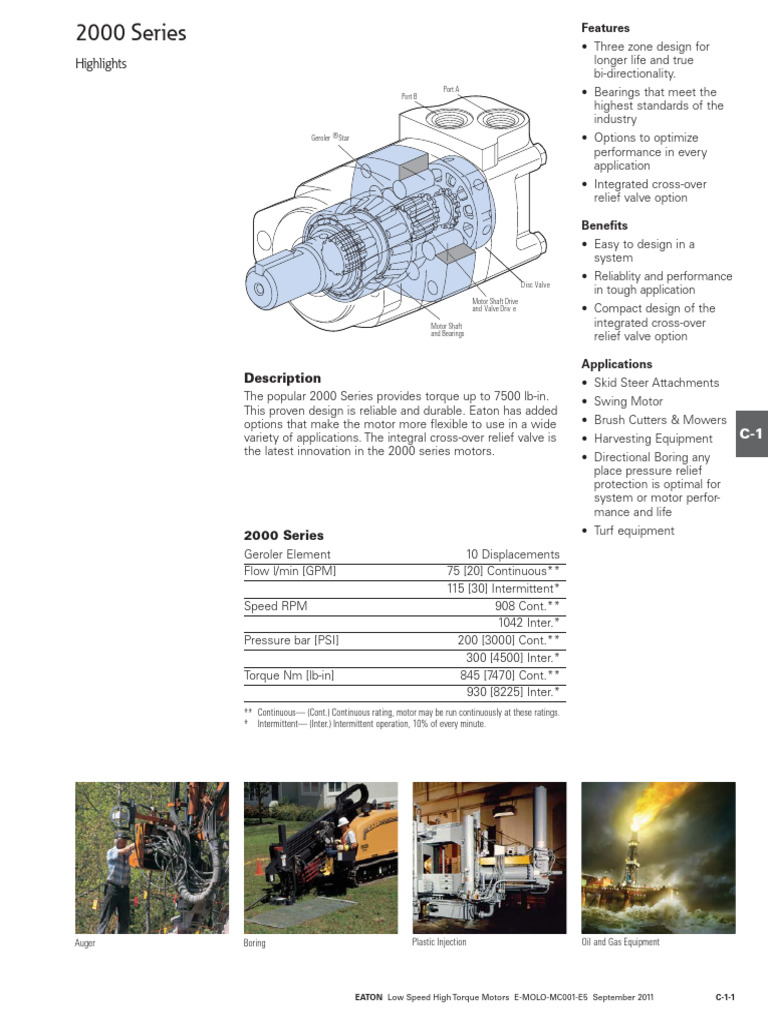 Eaton - 2000-Series | PDF | Pressure | Bearing (Mechanical)