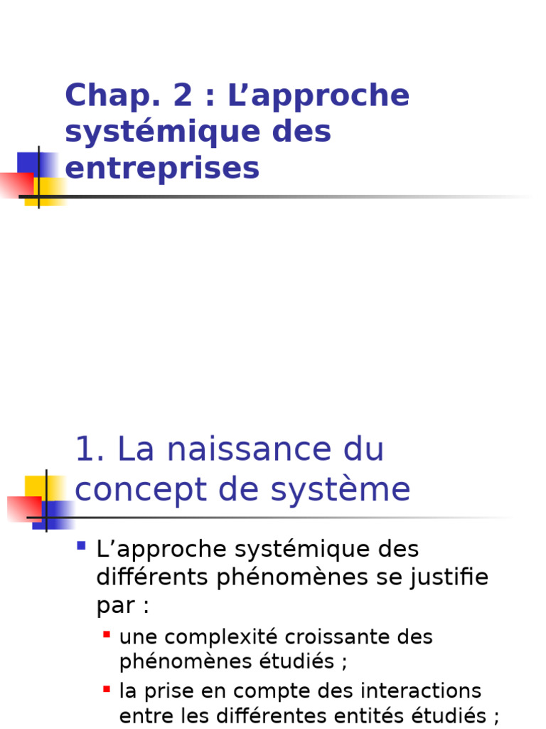 Approche systémique des entreprises | PDF | Business | Évolution