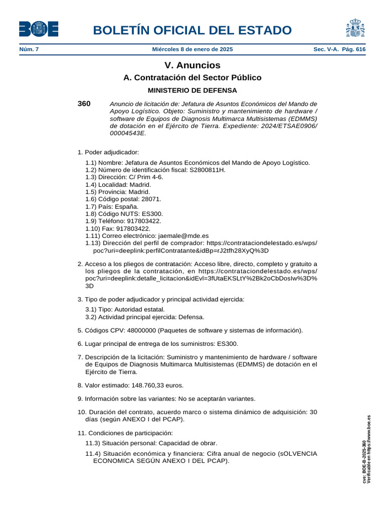 BOE-B-2025-360 | PDF | Informática | Gobierno