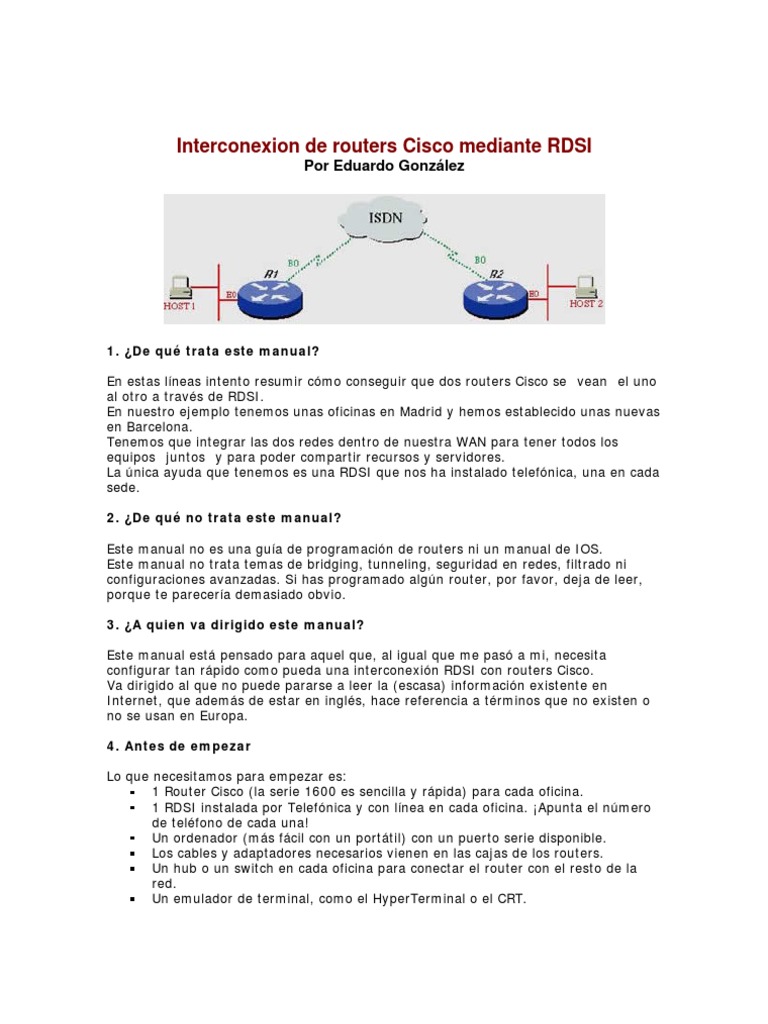 Cisco Rdsi Pdf Enrutador Computación Red De Computadoras