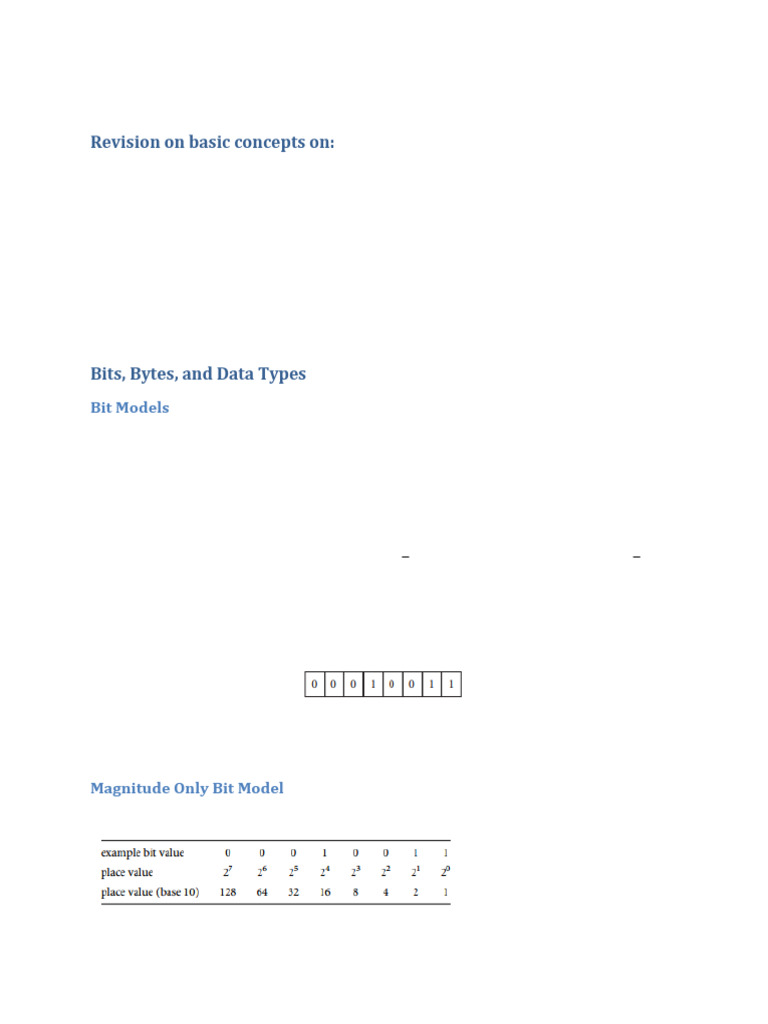 CH - 02 - Revision On Basic Concepts | PDF | Bit | Pointer (Computer Programming)