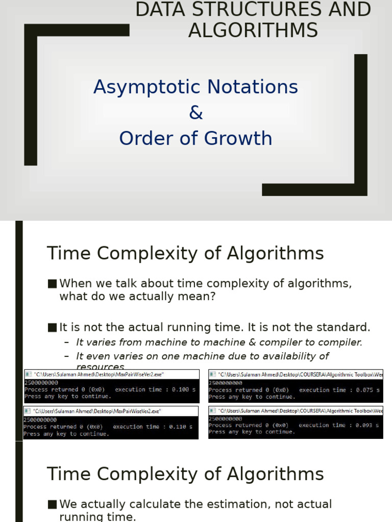 Data Structures & Algorithms - Topic 7 - Asymptotic Notations & Order ... Data Structures & Algorithms - Topic 7 - Asymptotic Notations & Order ...