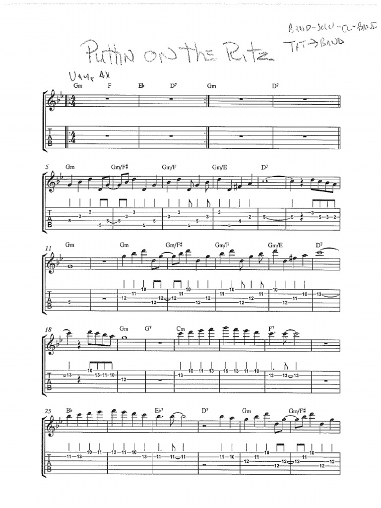 Putin On The Ritz - Bass | PDF