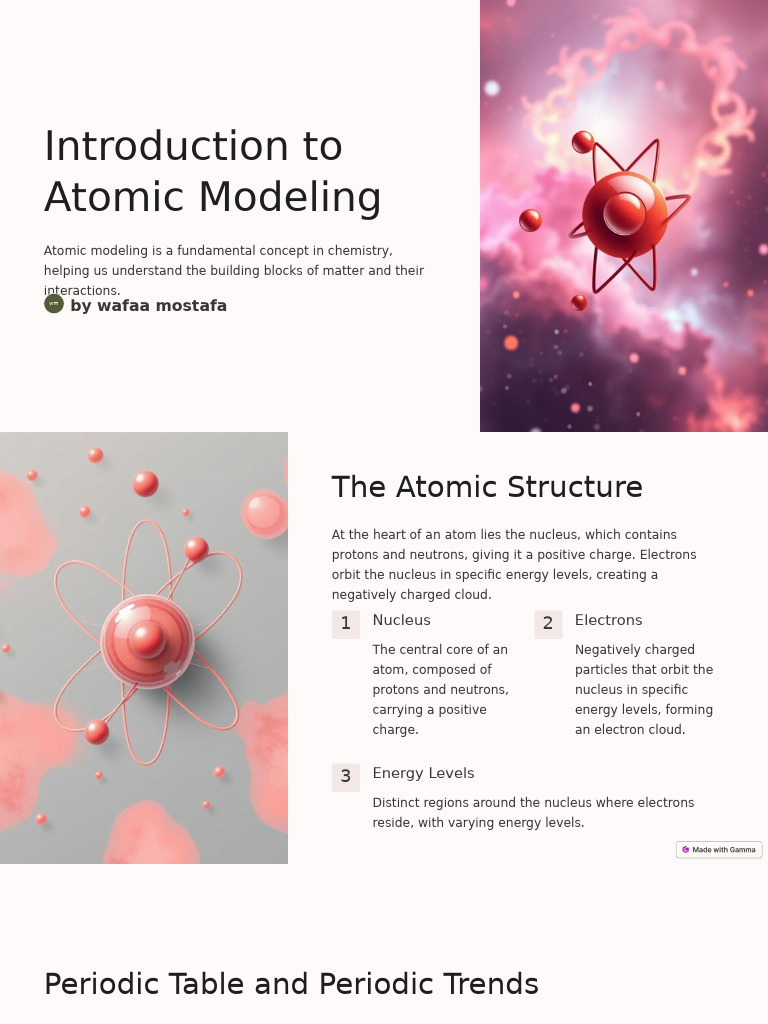 Introduction To Atomic Modeling | PDF | Atoms | Proton