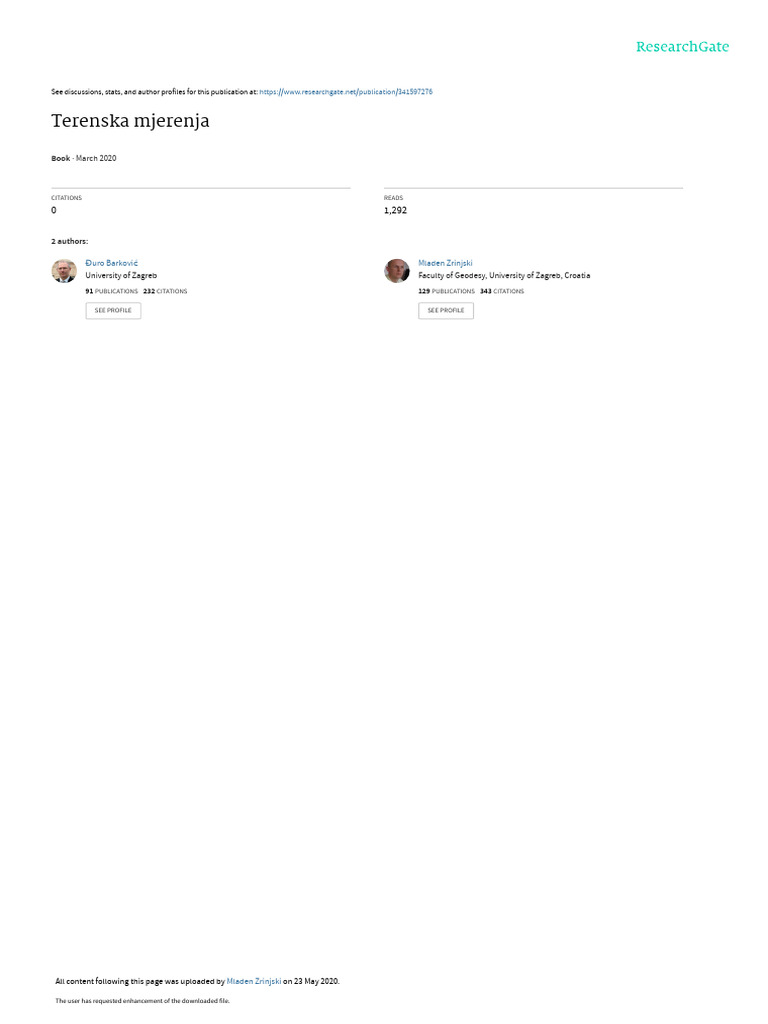 Barkovic Zrinjski TerenskaMjerenja | PDF