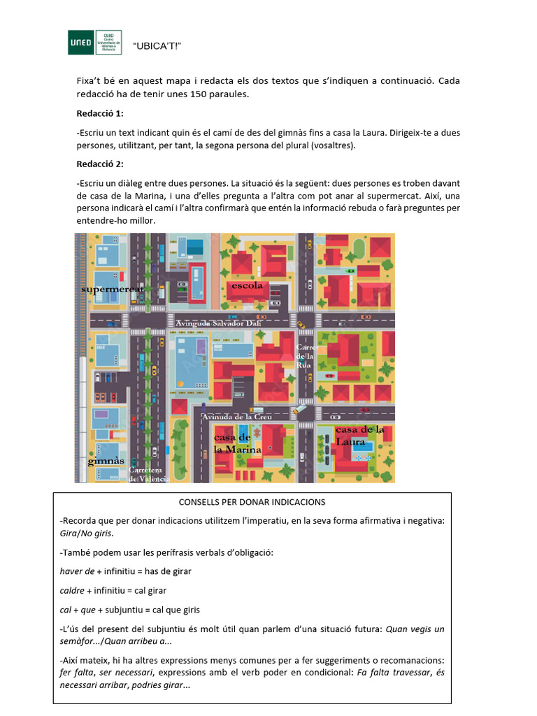 Expressió Escrita Ubica't | PDF