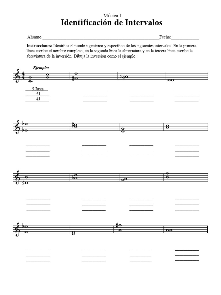 Identificación de Intervalos Musicales | PDF