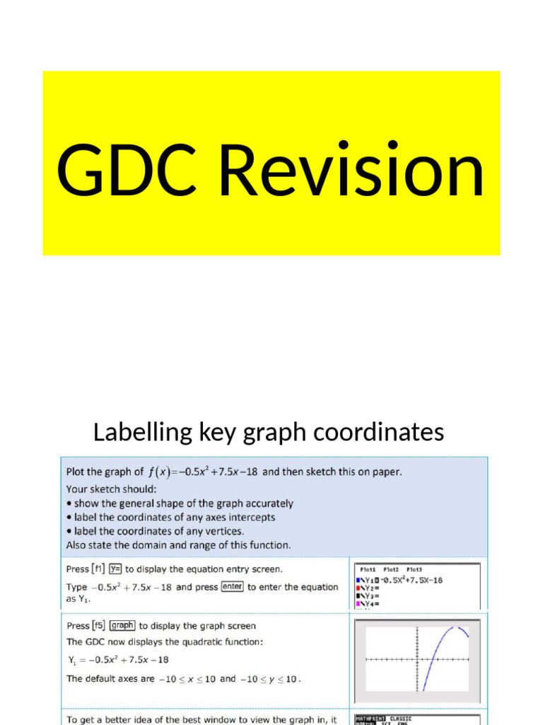 GDC Revision Presentation | PDF | Equations | Statistics