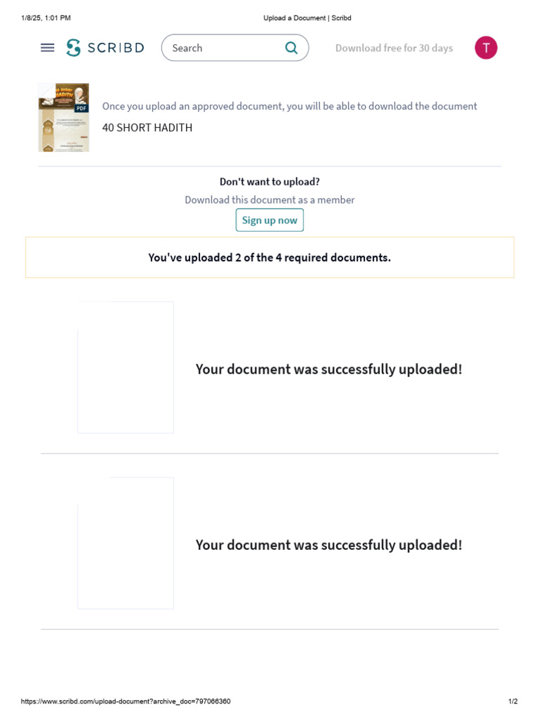 upload document screem | PDF | Scribd | Internet