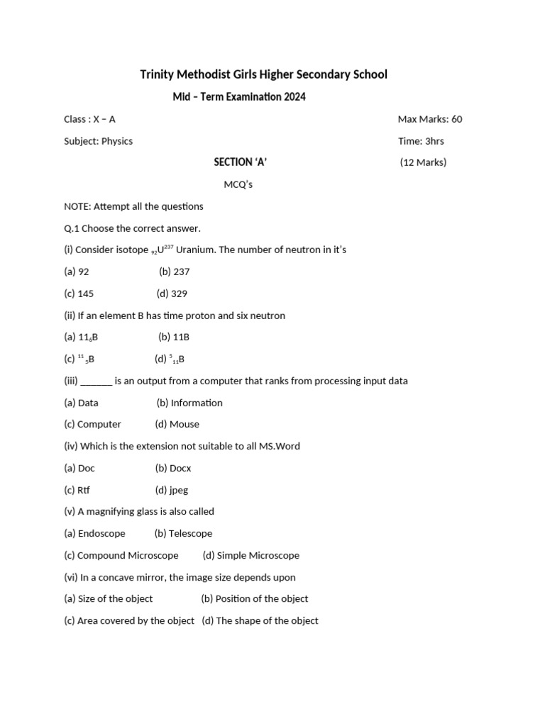 Phy X -A | PDF | Waves | Wavelength