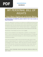 Personal Bill of Rights | PDF | Social Science | Self-Improvement