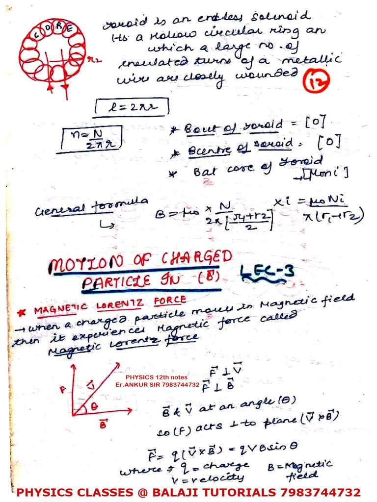 Force On Moving Charges in Magnetic Field | PDF