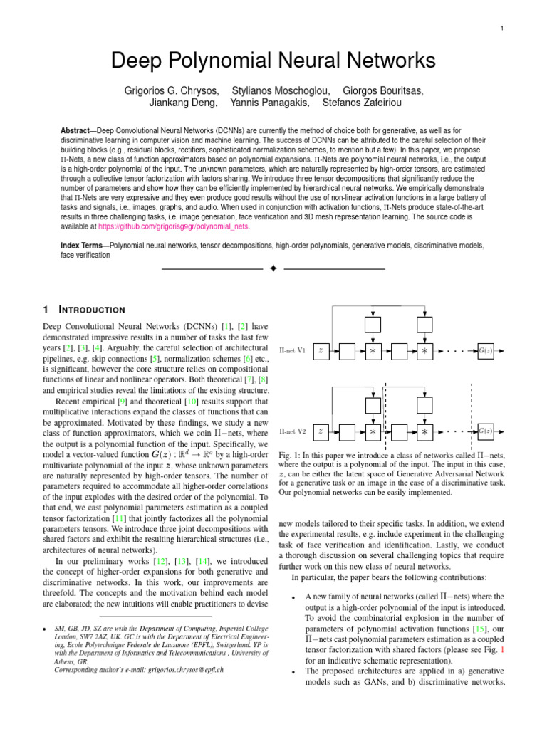2021 Deep Polynomial Neural Networks | PDF | Artificial Neural Network ...