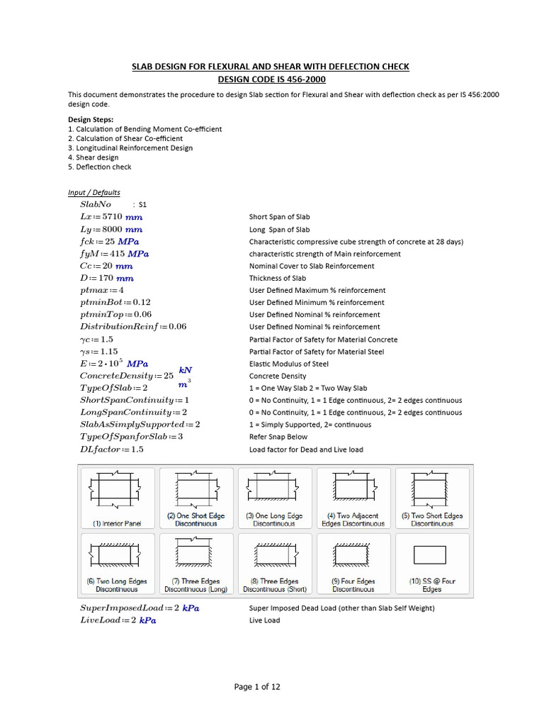 Two_Way_Slab_design_ | PDF | Strength Of Materials | Bending