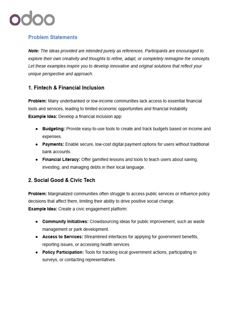 Odoo X Charusat Hackathon 2025 | PDF | Computing