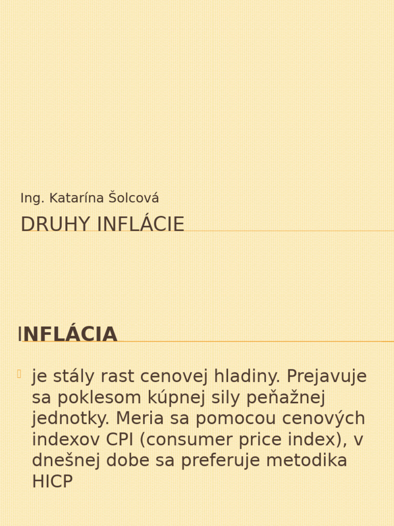 Druhy Inflácie | PDF