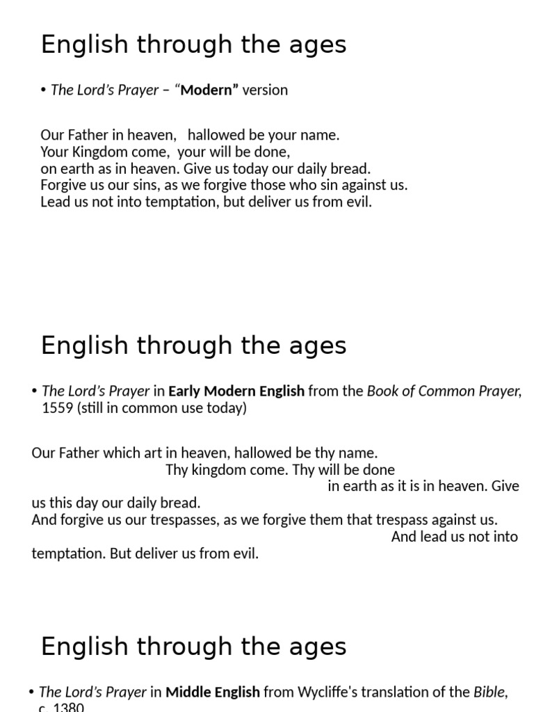 Anglo-Saxon Old English | PDF | Lord's Prayer | Adverb