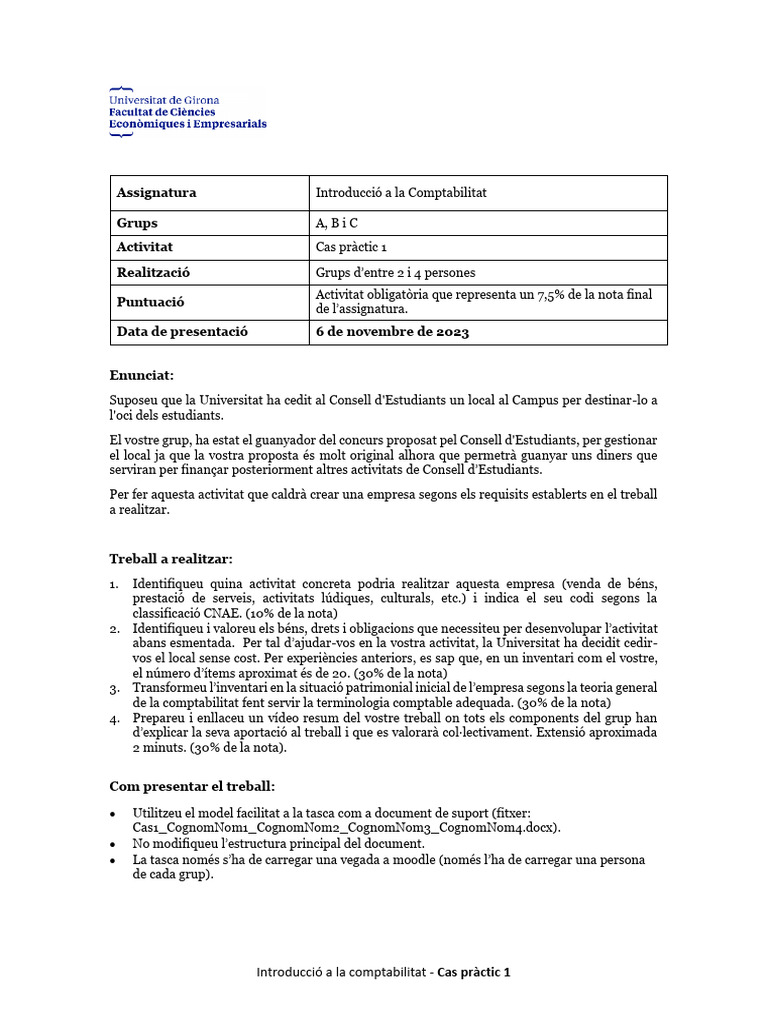 Cas Pràctic 1 | PDF