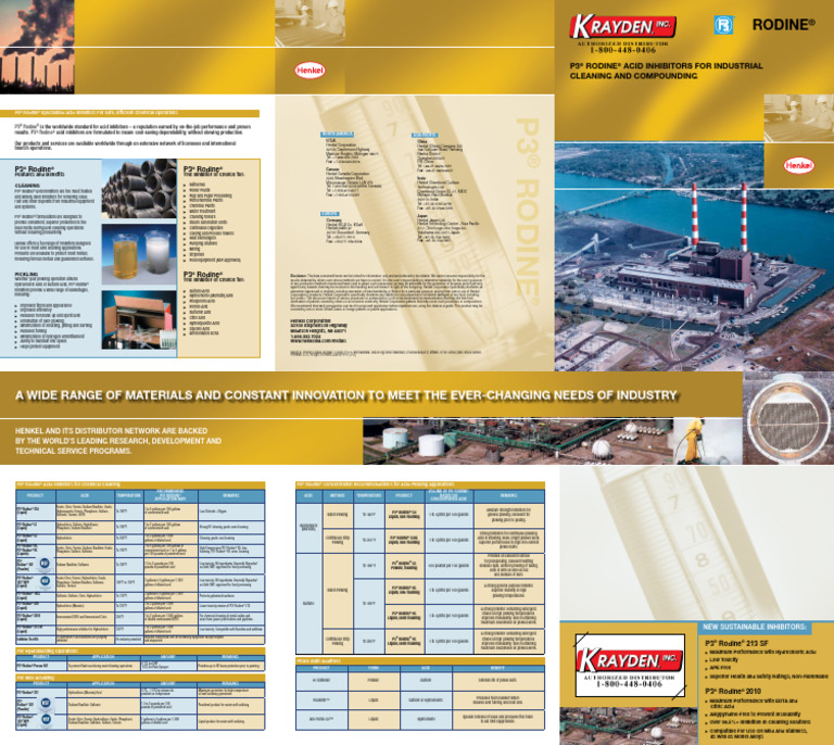 P3® Rodine® Acid Inhibitors Overview | PDF | Acid | Hydrochloric Acid